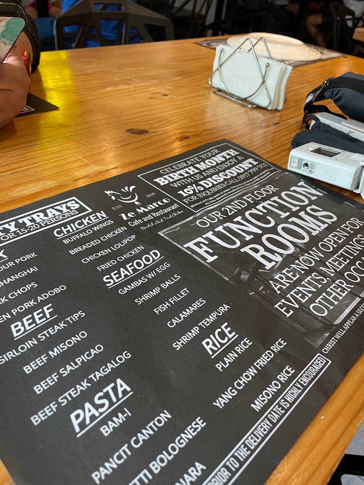Menu at Ze Marco Cafe and Restaurant, Bogo City