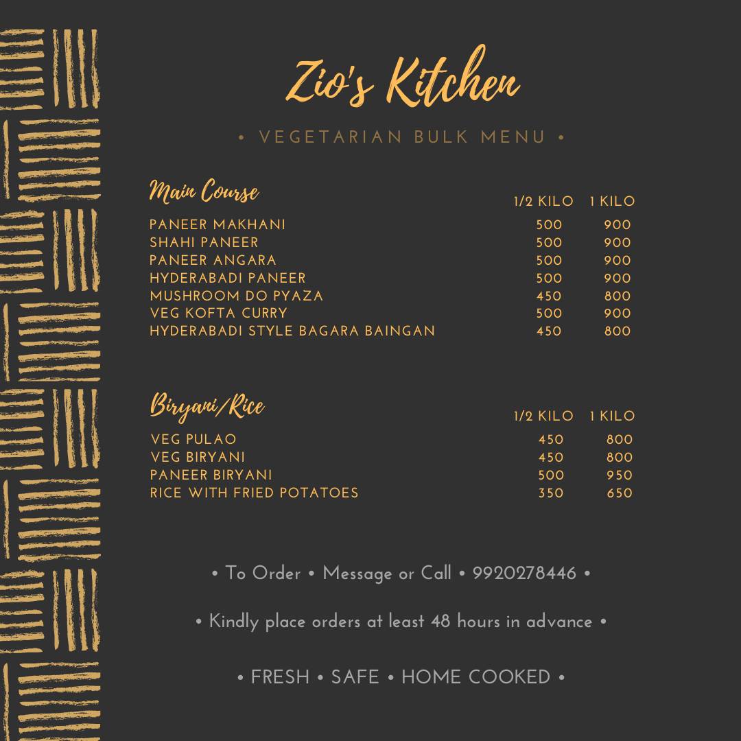 Menu at Zio's Kitchen, Mumbai