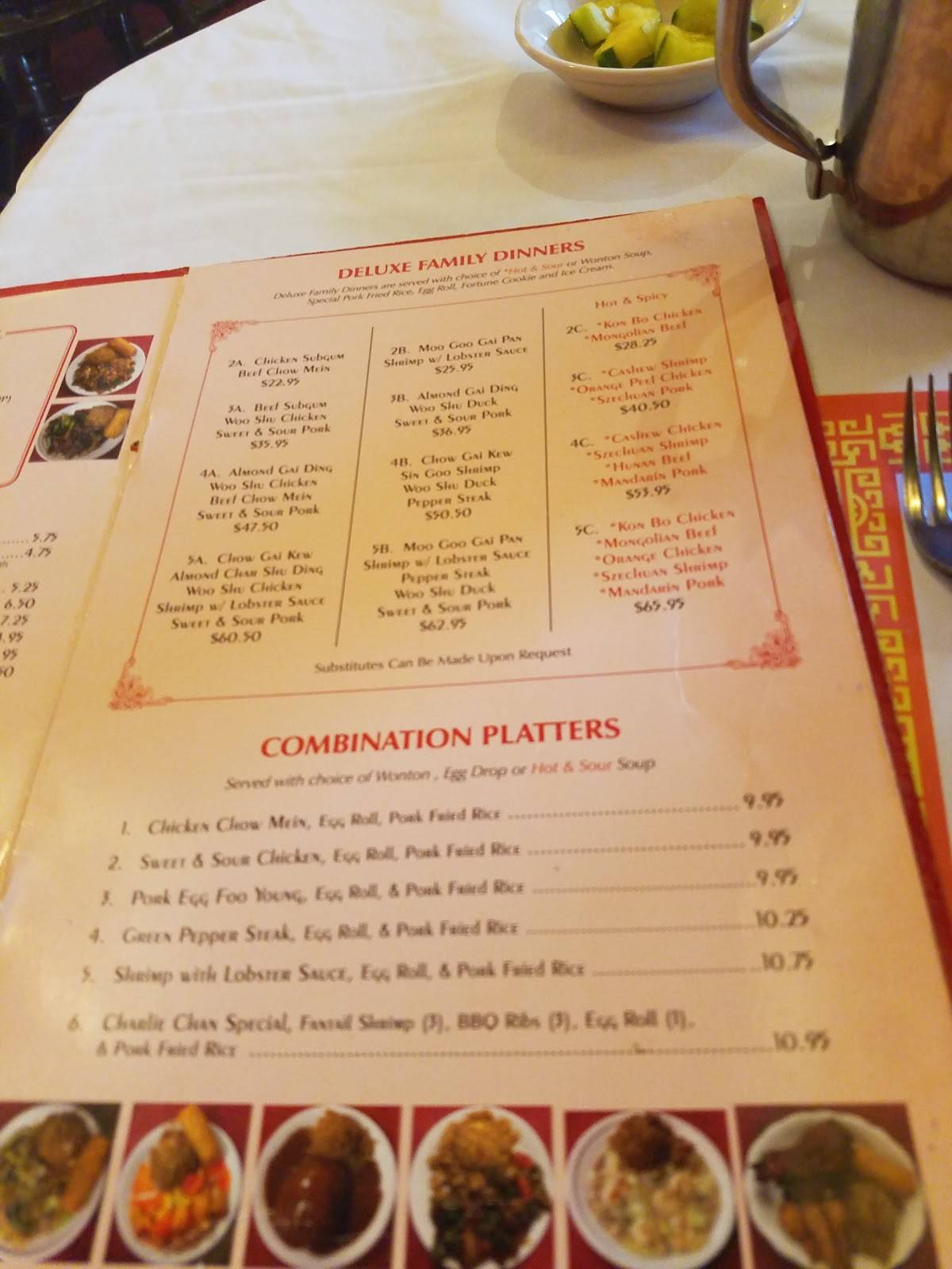 Menu at Zom Hee Chinese Restaurant, Seminole