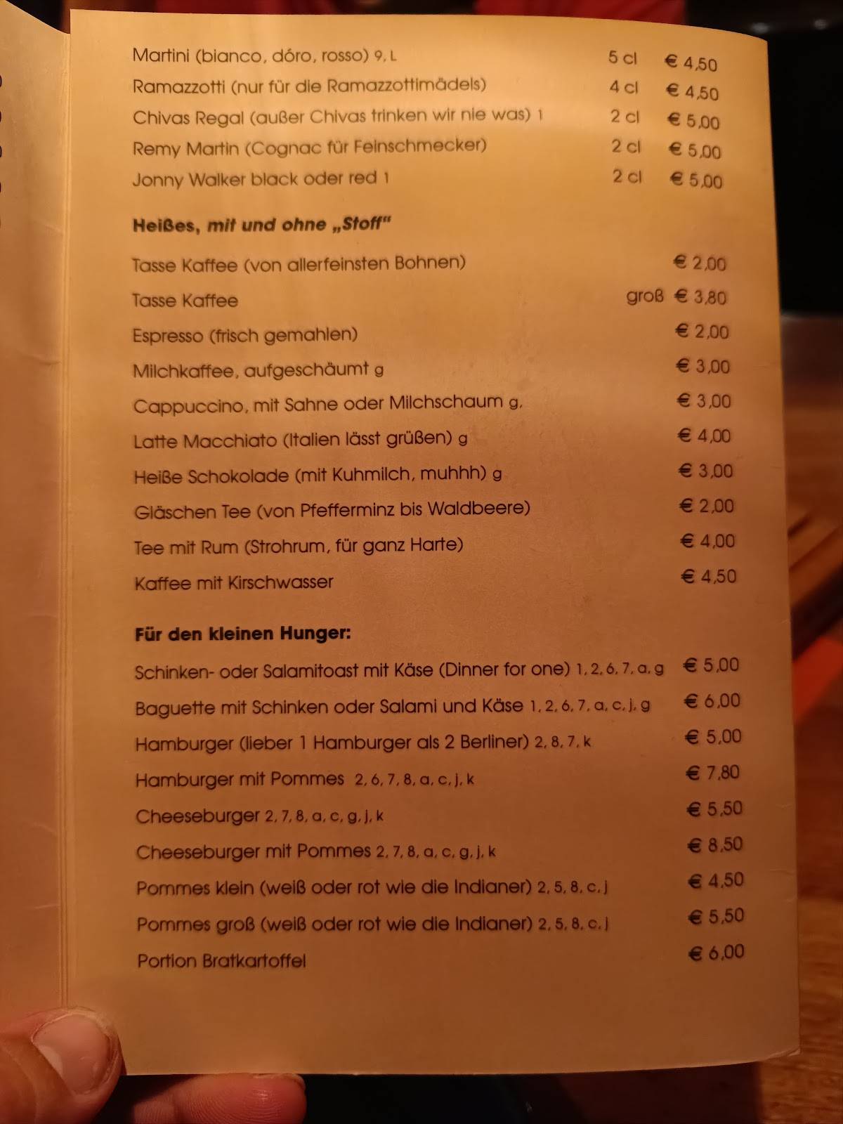 Speisekarte von Zur Quetsch restaurant, Bühl, Hauptstraße 86
