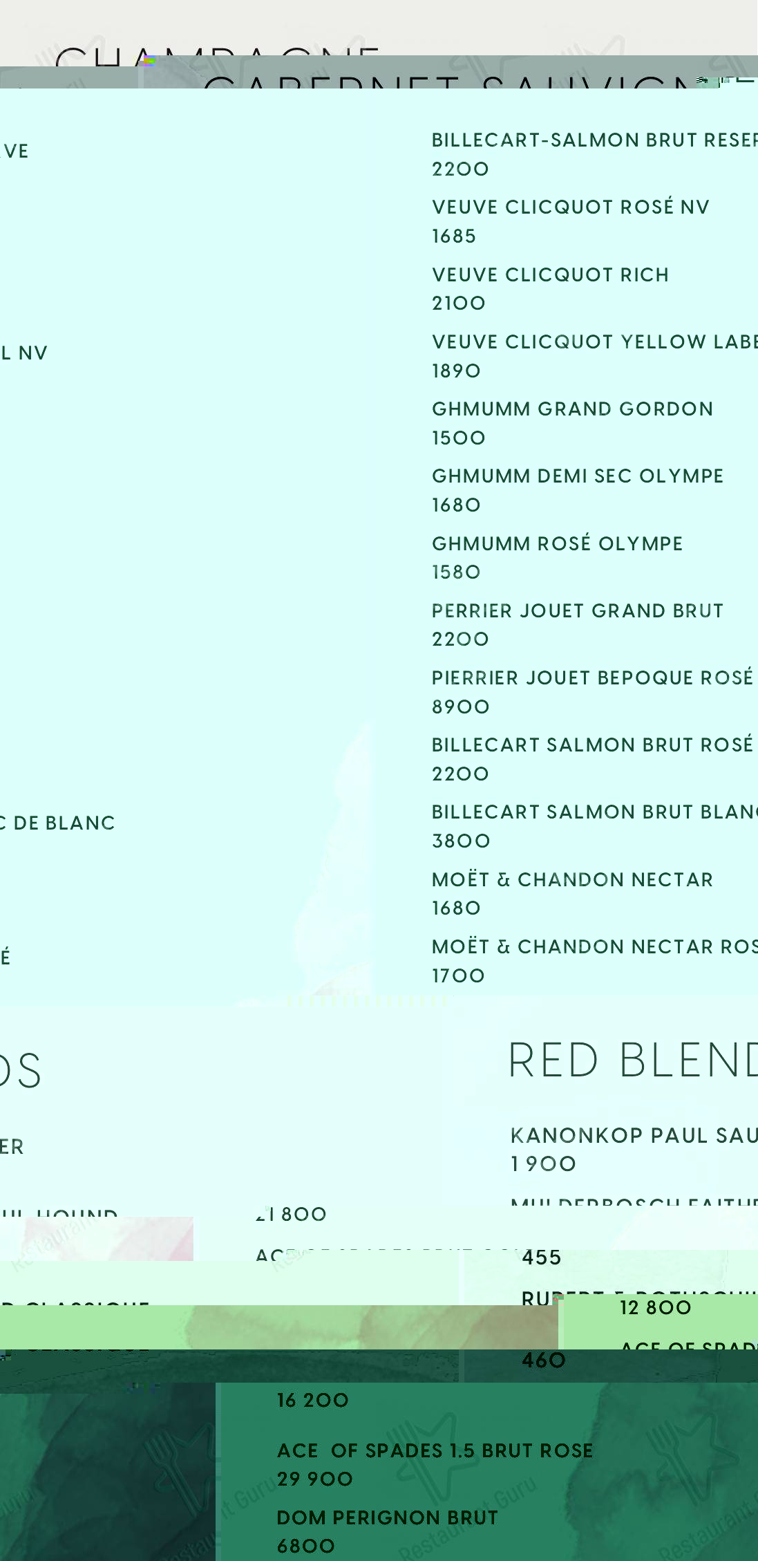 Menu at Solo Restaurant Sandton, Sandton