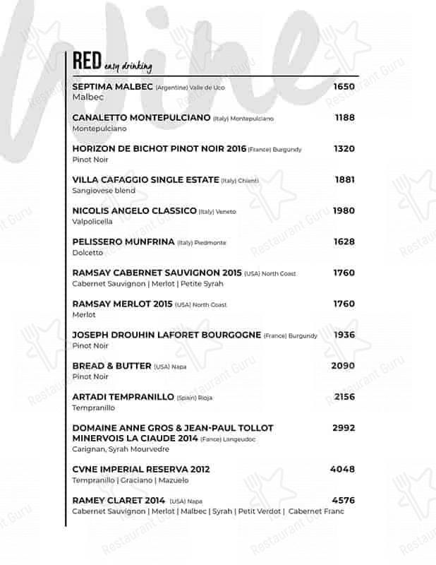 Menu at 205 BGC restaurant, Taguig