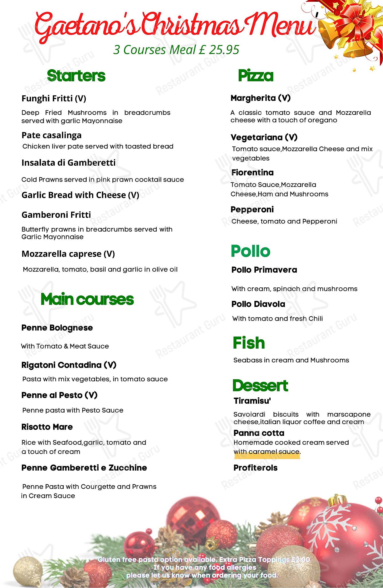 Menu at FishFellas restaurant, Goldthorpe