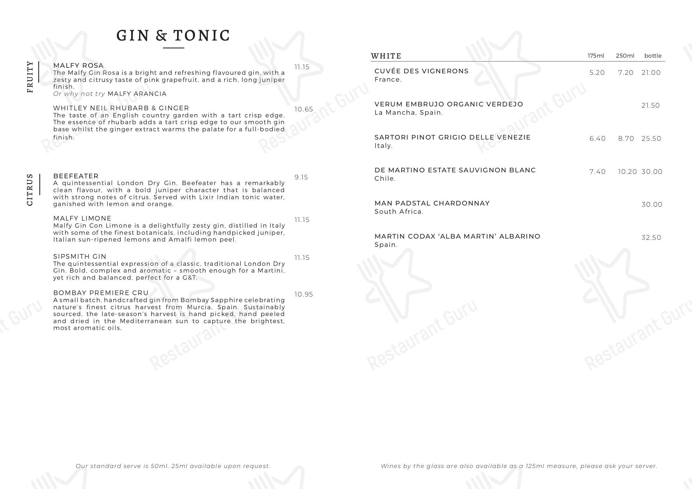 Menu at Red Lion (Hotel) pub & bar, Cambridge, 27 High St