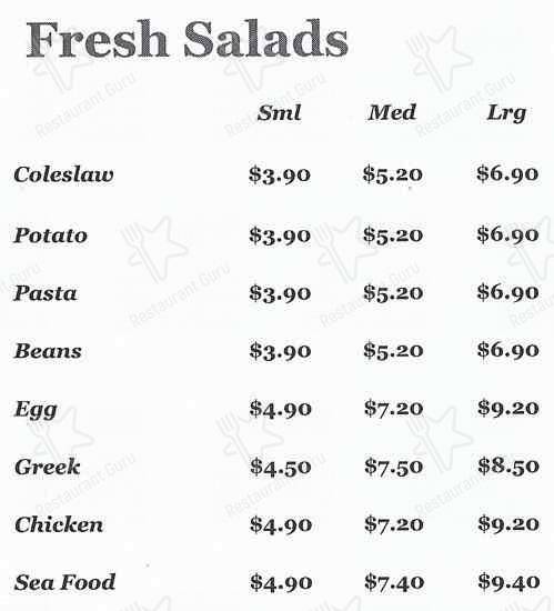Menu at Country Rooster Charcoal Chicken fast food, Pakenham