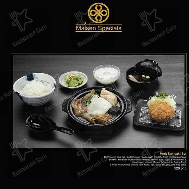 Menu at Maisen Tonkatsu - Shangri-La at the Fort pub & bar, Taguig