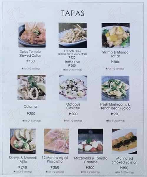 Menu at Steak the First BGC steakhouse, Taguig