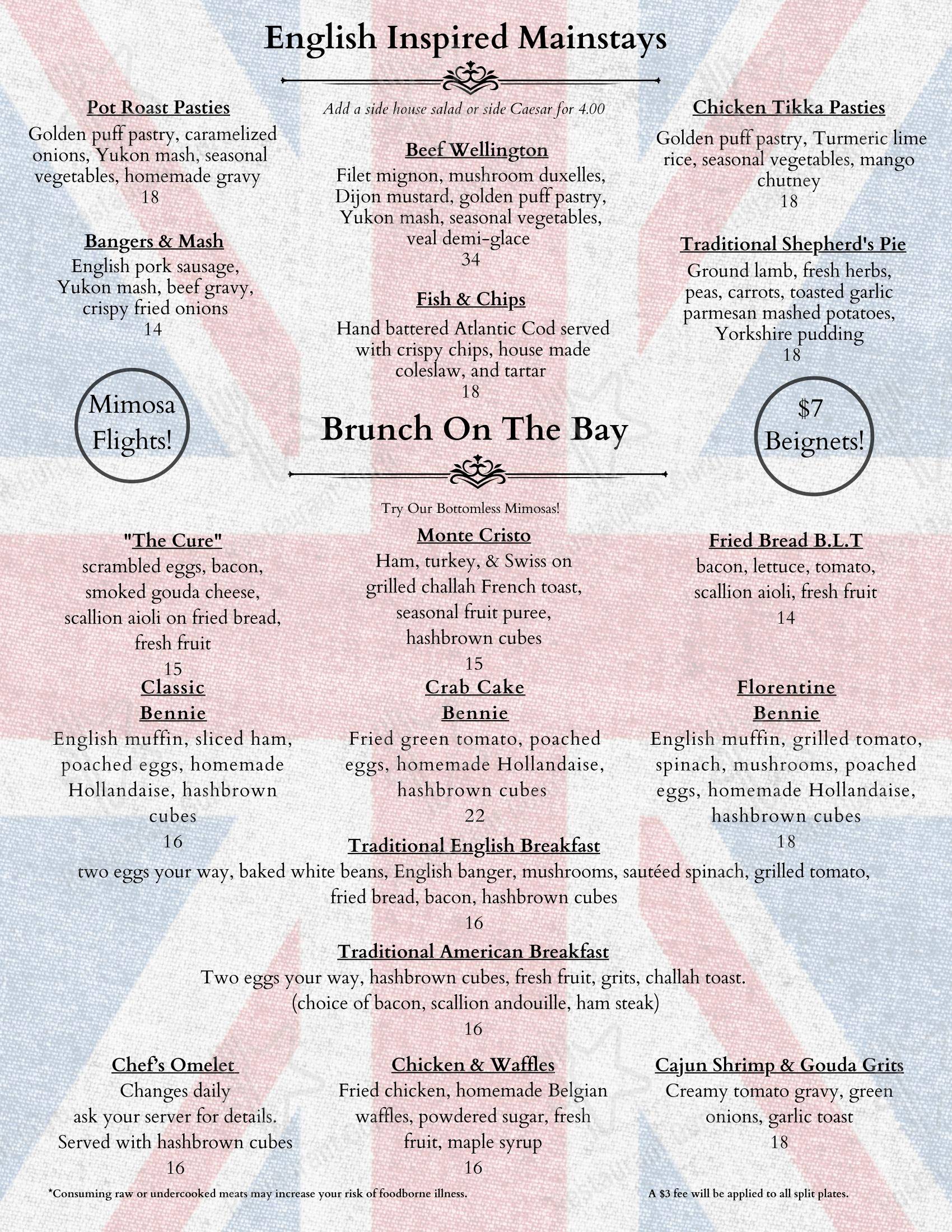 Menu at Calvert's in the Heights pub & bar, Pensacola