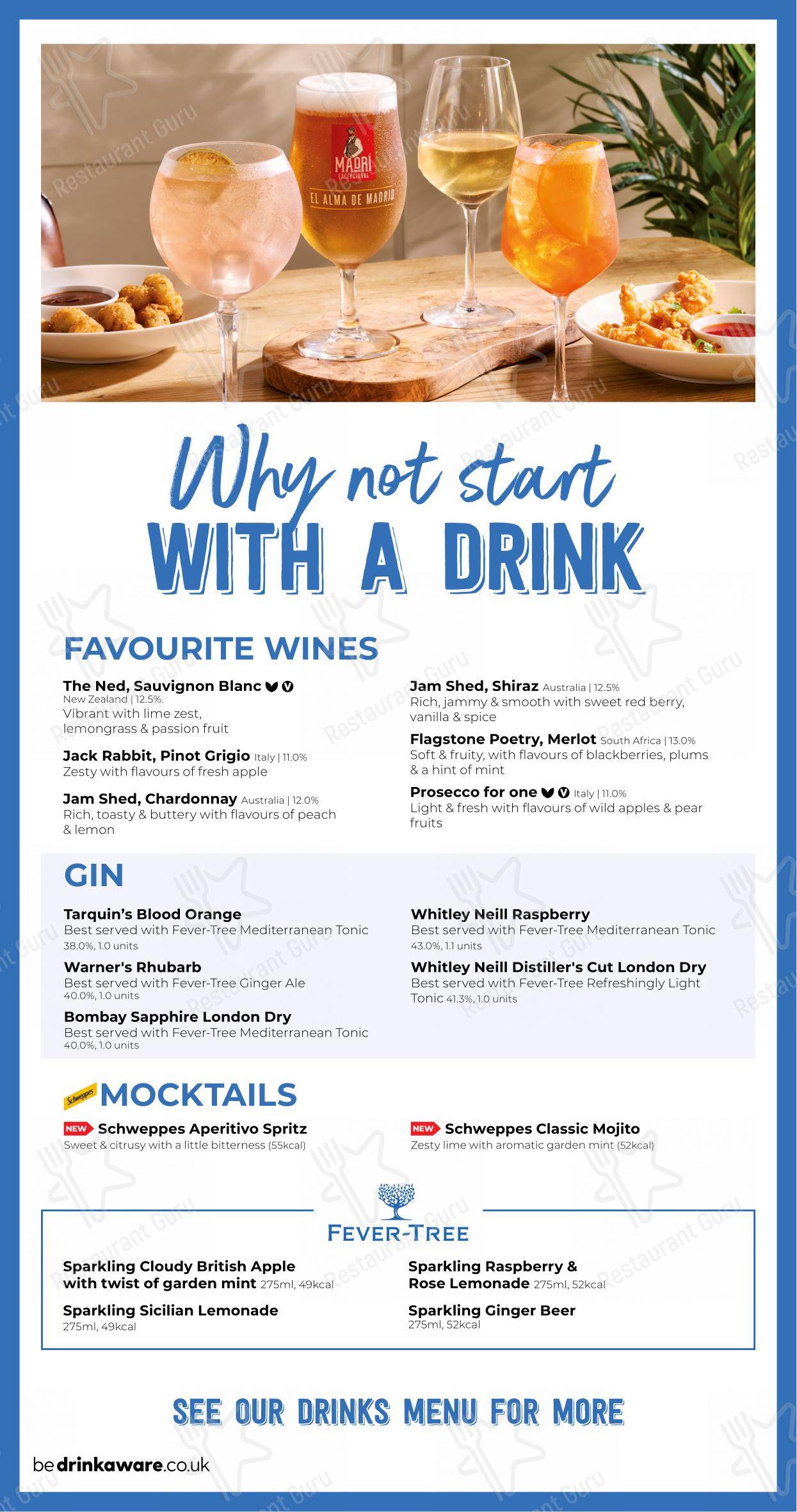 Menu at Clock Tower Brewers Fayre pub & bar, Donnington