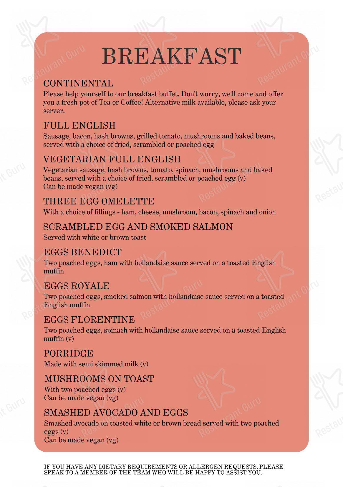Menu at The Crown Hotel pub & bar, Garstang