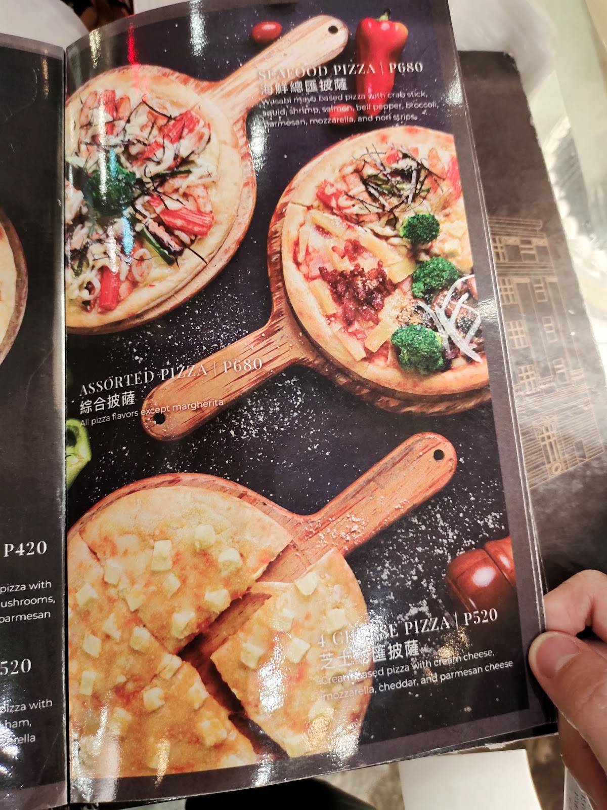 Menu at 1919 Grand Cafe, Manila