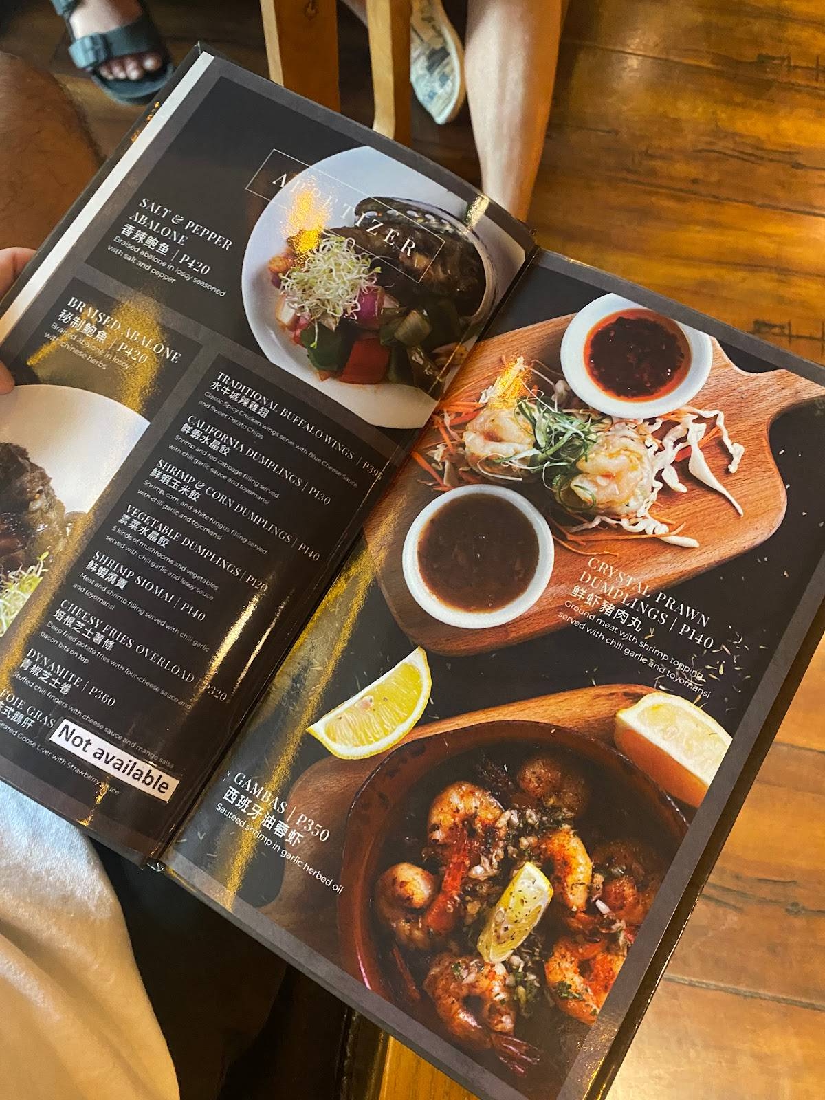 Menu at 1919 Grand Cafe, Manila