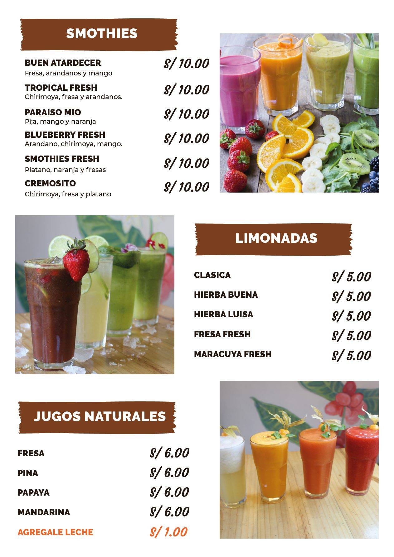 Carta de 21 grados cafeteria, Carmen de la Legua Reynoso