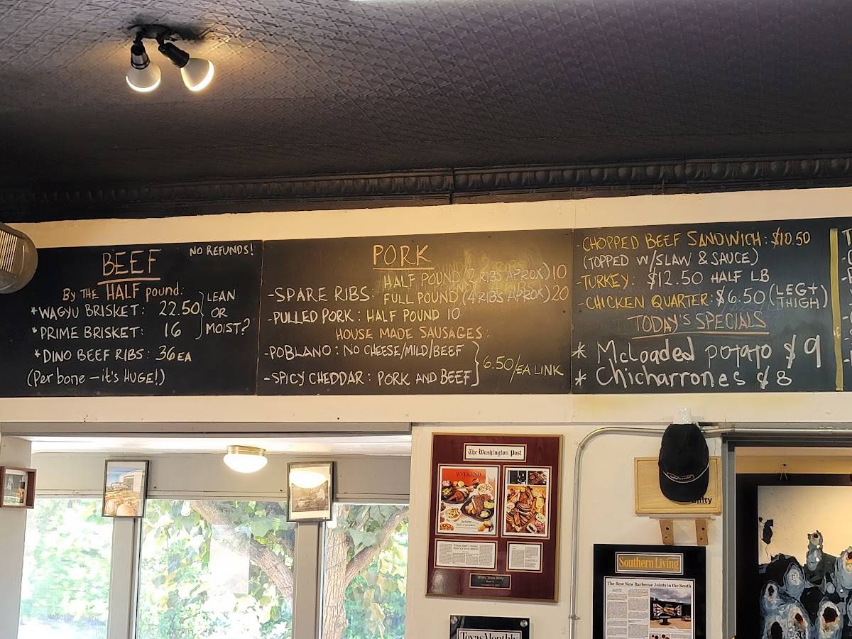 Menu at 2Fifty Texas BBQ, Riverdale Park