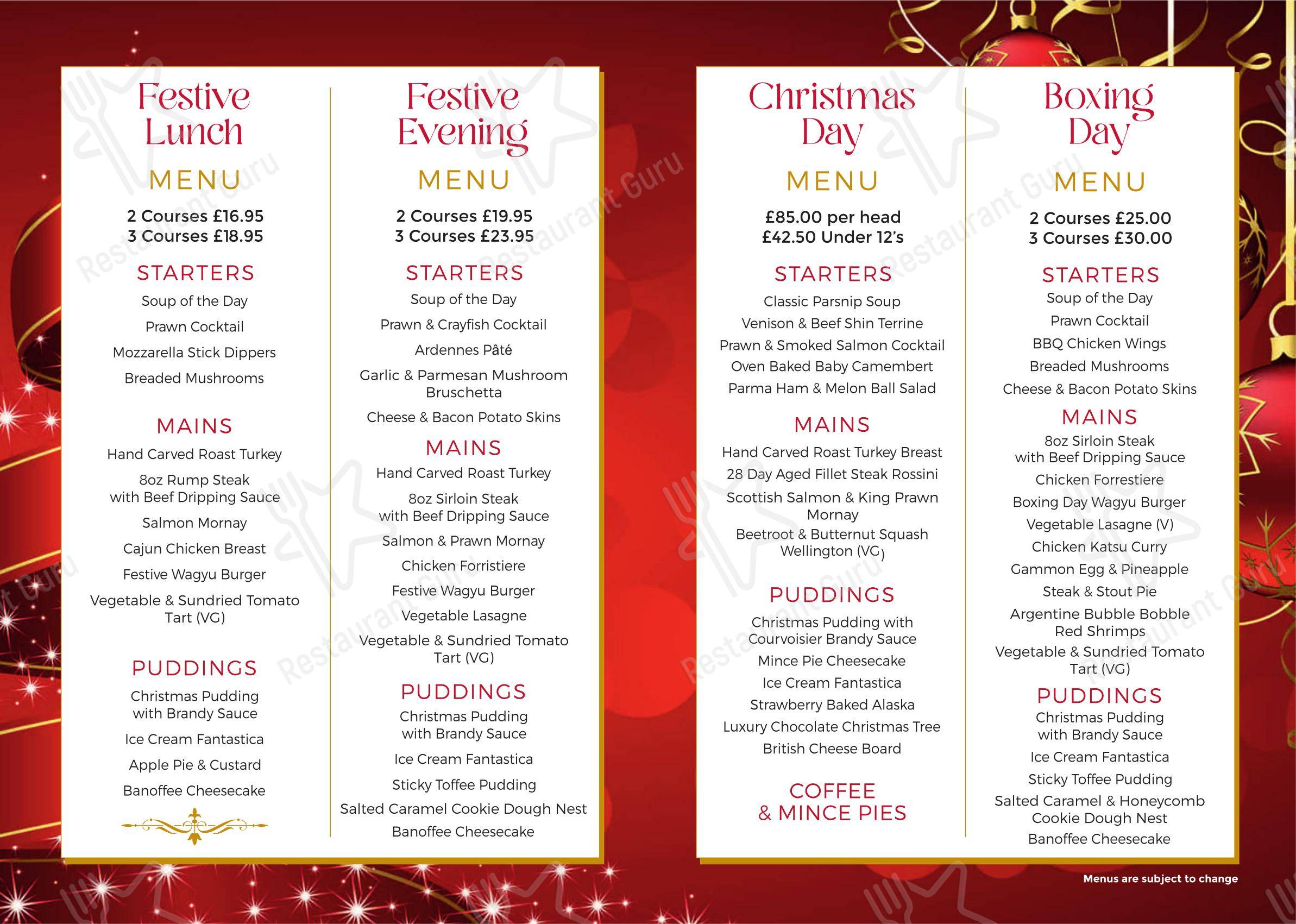 Menu at 3 Hammers Bar & Bistro Ltd, Wolverhampton