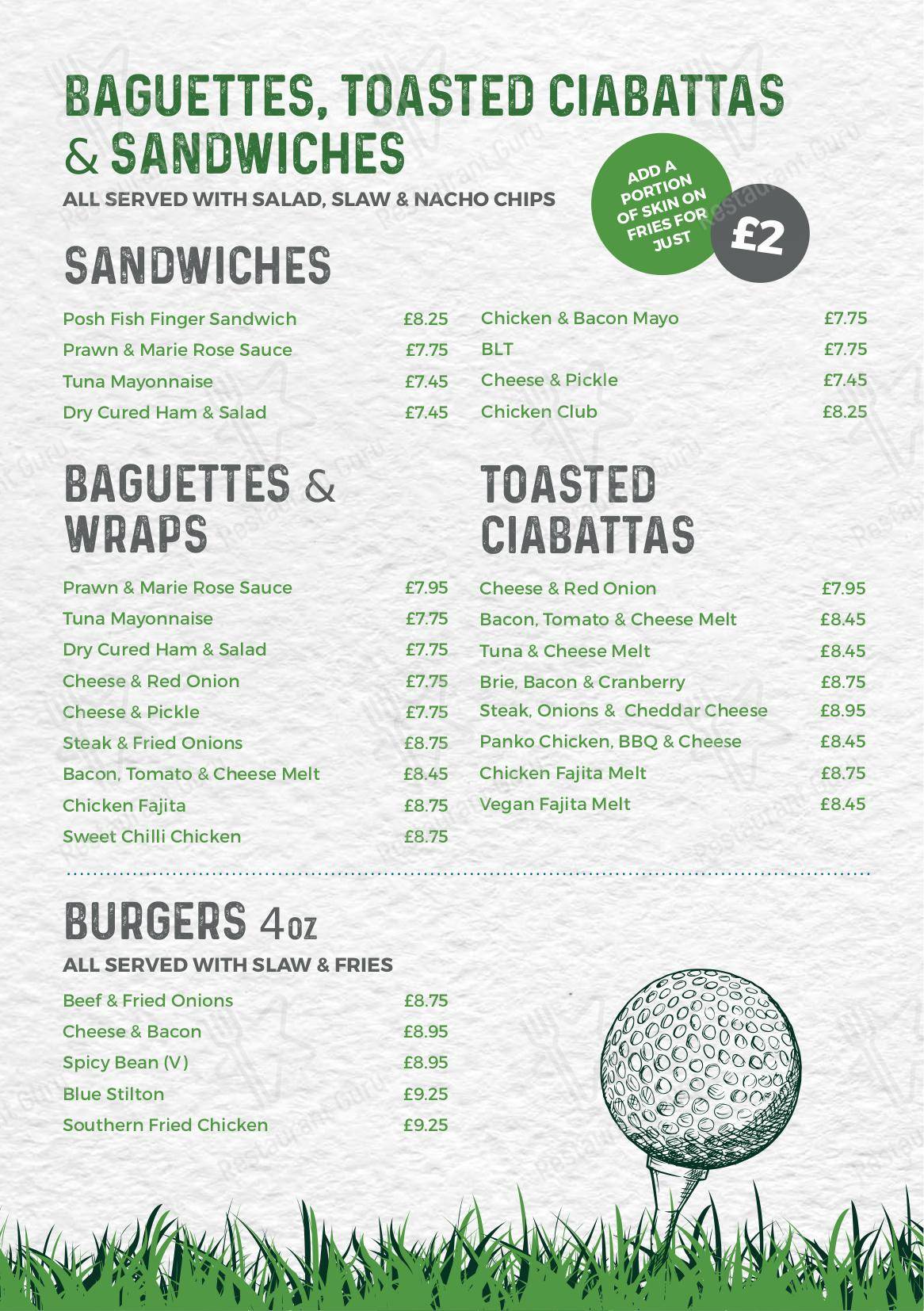 Menu at 3 Hammers Bar & Bistro Ltd, Wolverhampton