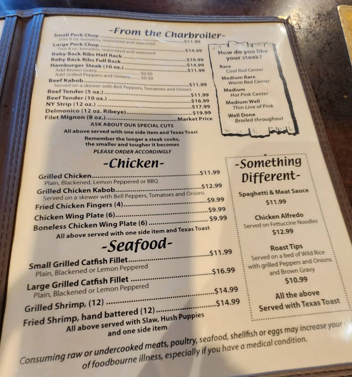 Menu at 43 Grill restaurant, Russellville