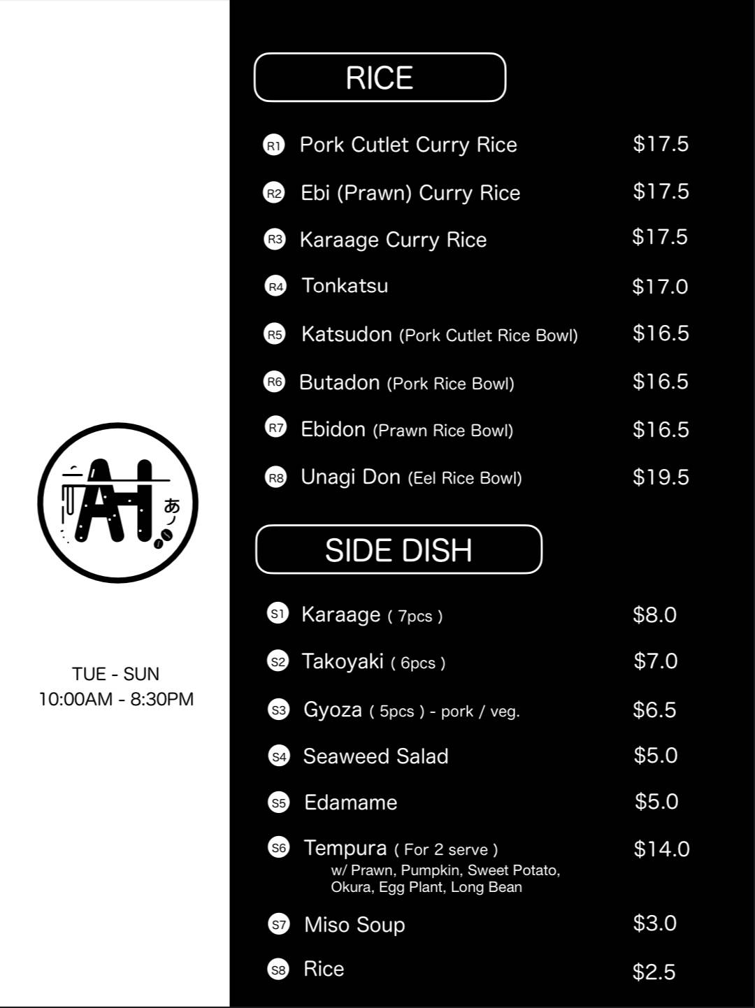Menu at AH Kitchen n Cafe, Stanthorpe