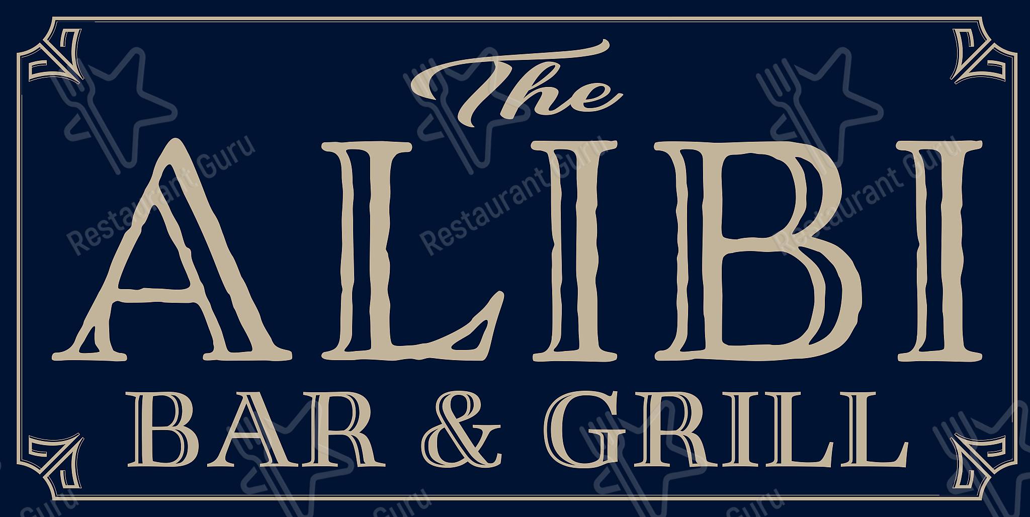Menu at The-Alibi Bar & Grill (formerly AJ Racers Sports Bar), Flint