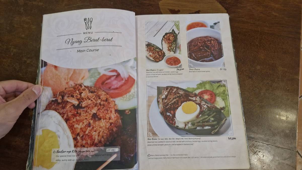 Menu at AJAG IJIG restaurant, Jakarta, Jl. Ir. H. Juanda No.14 14