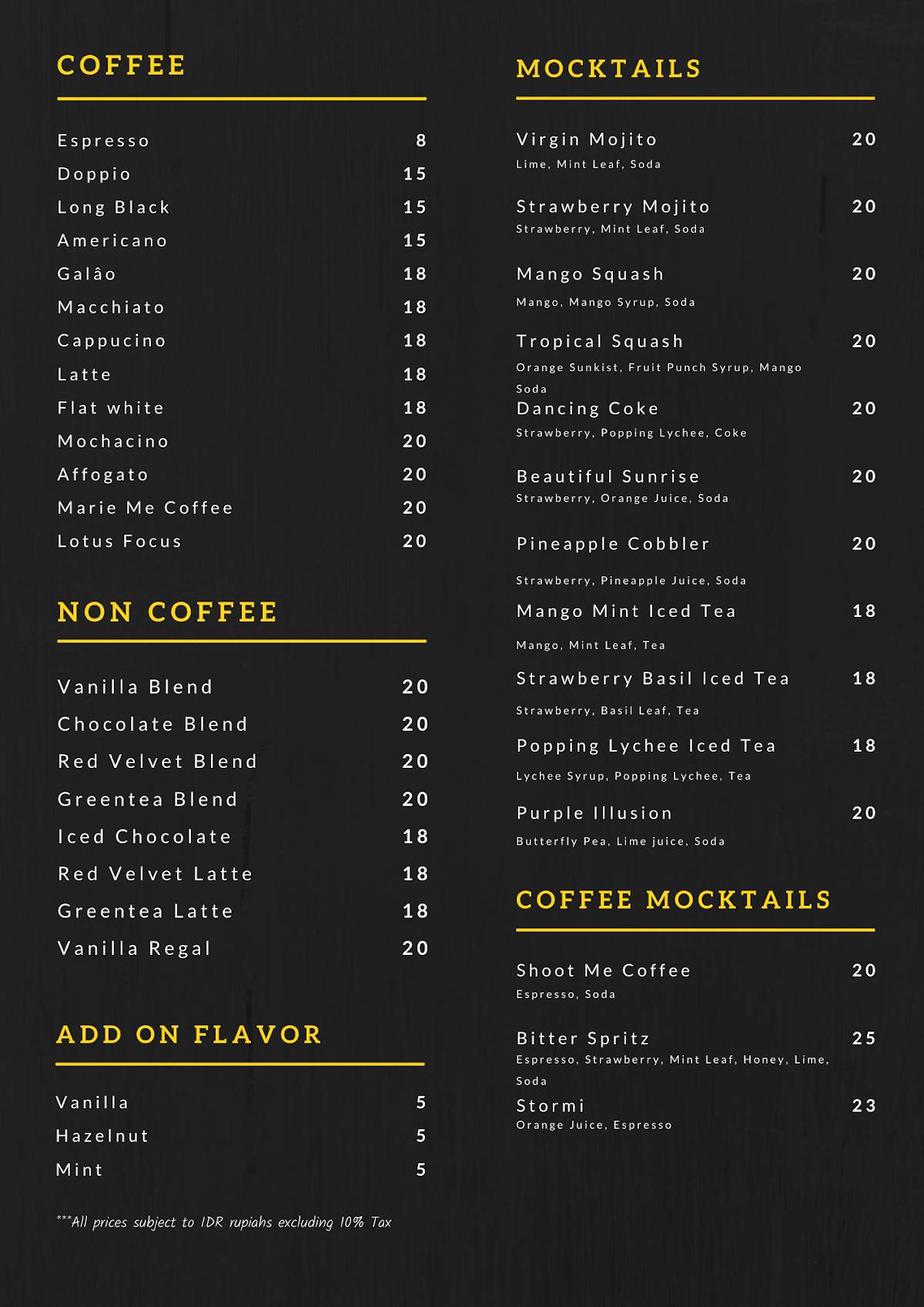 Carta de AKASA by Chickitchy Cafe And Eatery, South Jakarta