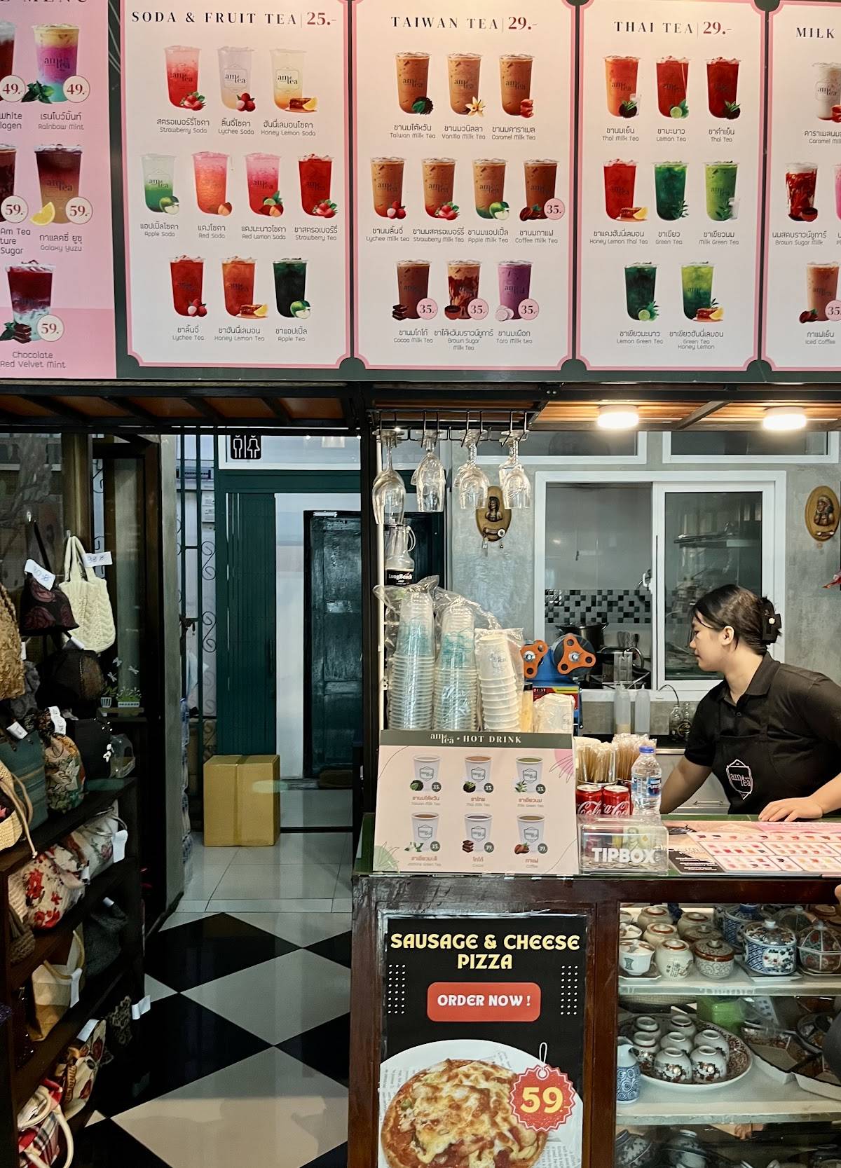 Menu at AM Tea, Bangkok, 721 Charoen Krung Road