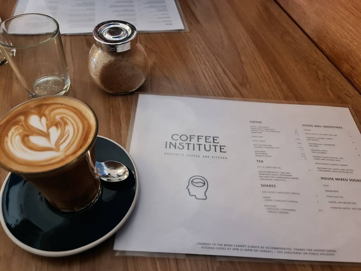 Menu at Coffee Institute cafe, Walkerville, 96 Walkerville Terrace
