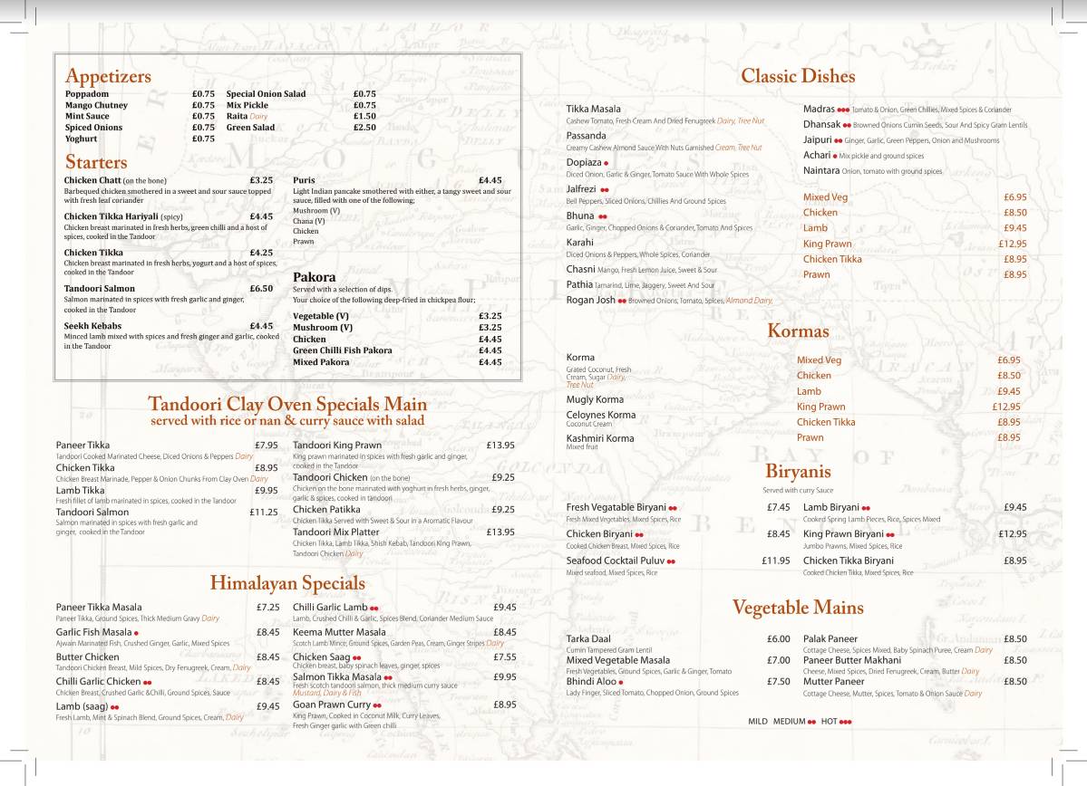 Menu at Himalayan Dine In restaurant, Airdrie