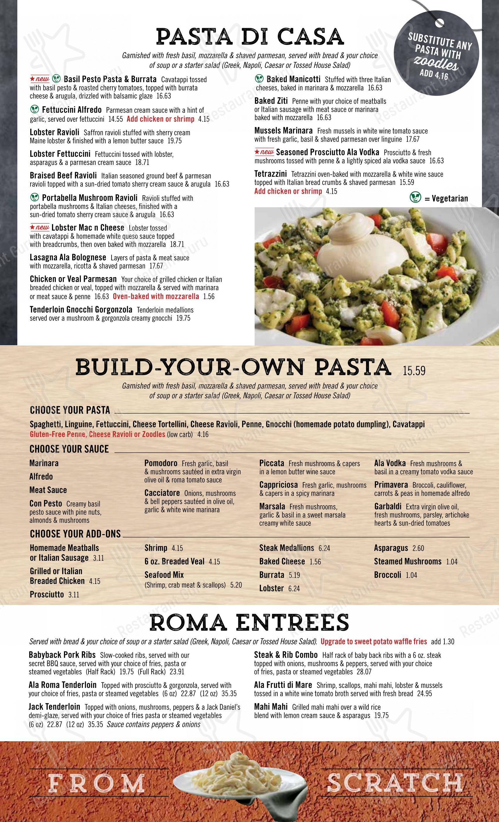 Menu at Ala Roma Pizzeria & Pub, Fond du Lac, 171 N Pioneer Rd