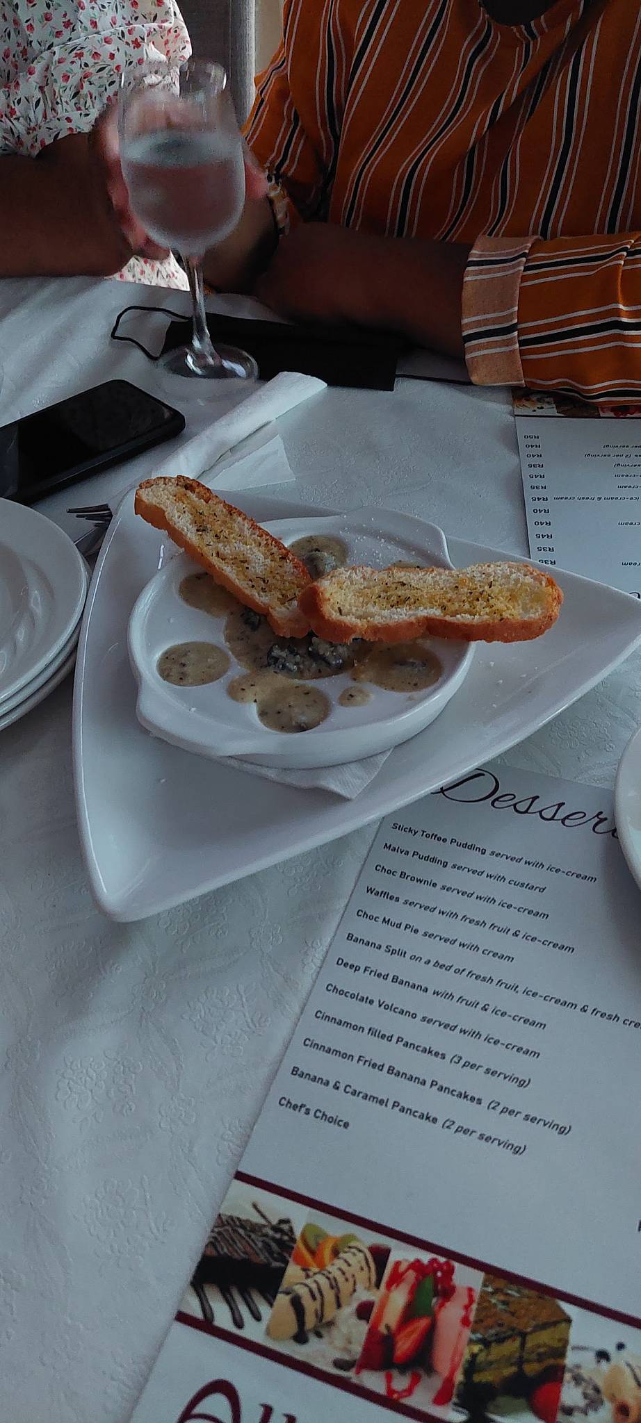 Menu at Alhambra Restaurant, Cape Town