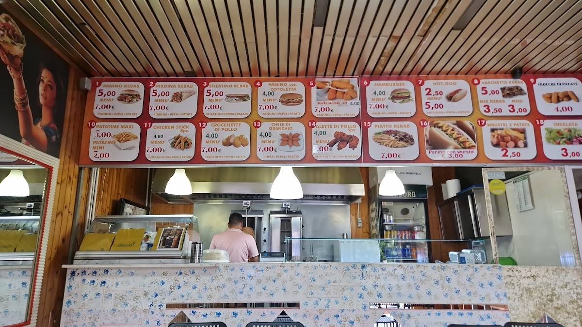 Menu au Ali Kebab restaurant, Casal di Principe