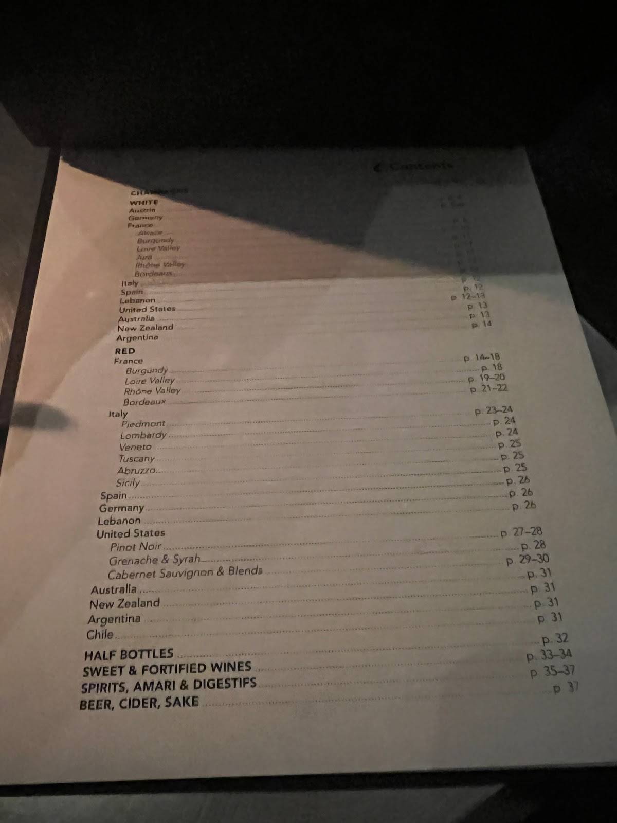 Menu at Alinea restaurant, Chicago, N Halsted St