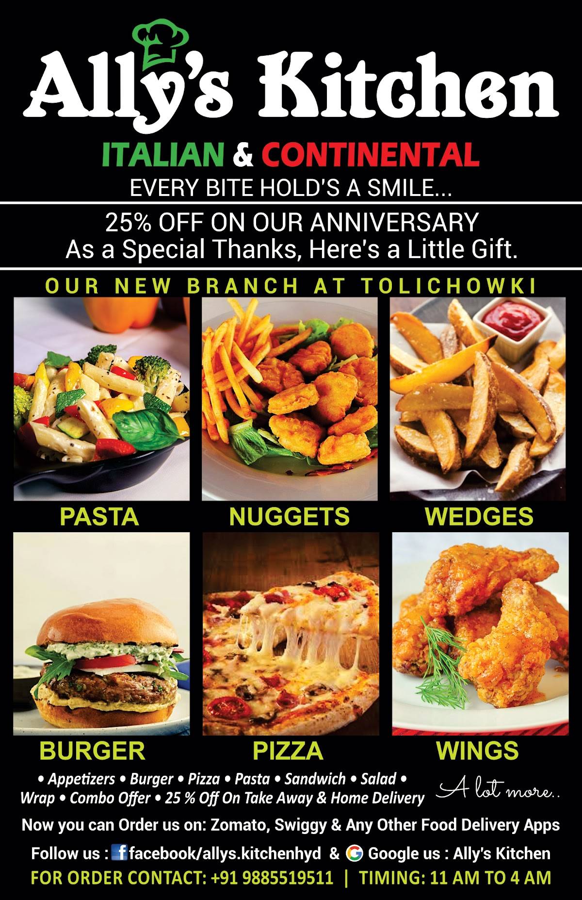 Menu at Ally's kitchen cloud (Take away), Hyderabad