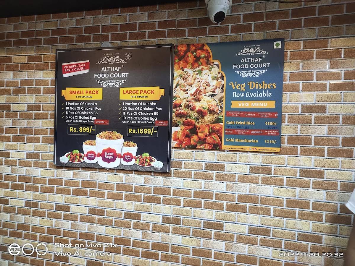 Menu at Althaf Food Court Pallikaranai, Chennai
