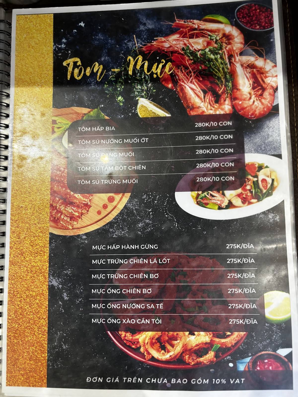Menu at Ẩm thực Miền tây - 51 Giang Văn Minh restaurant, Hanoi
