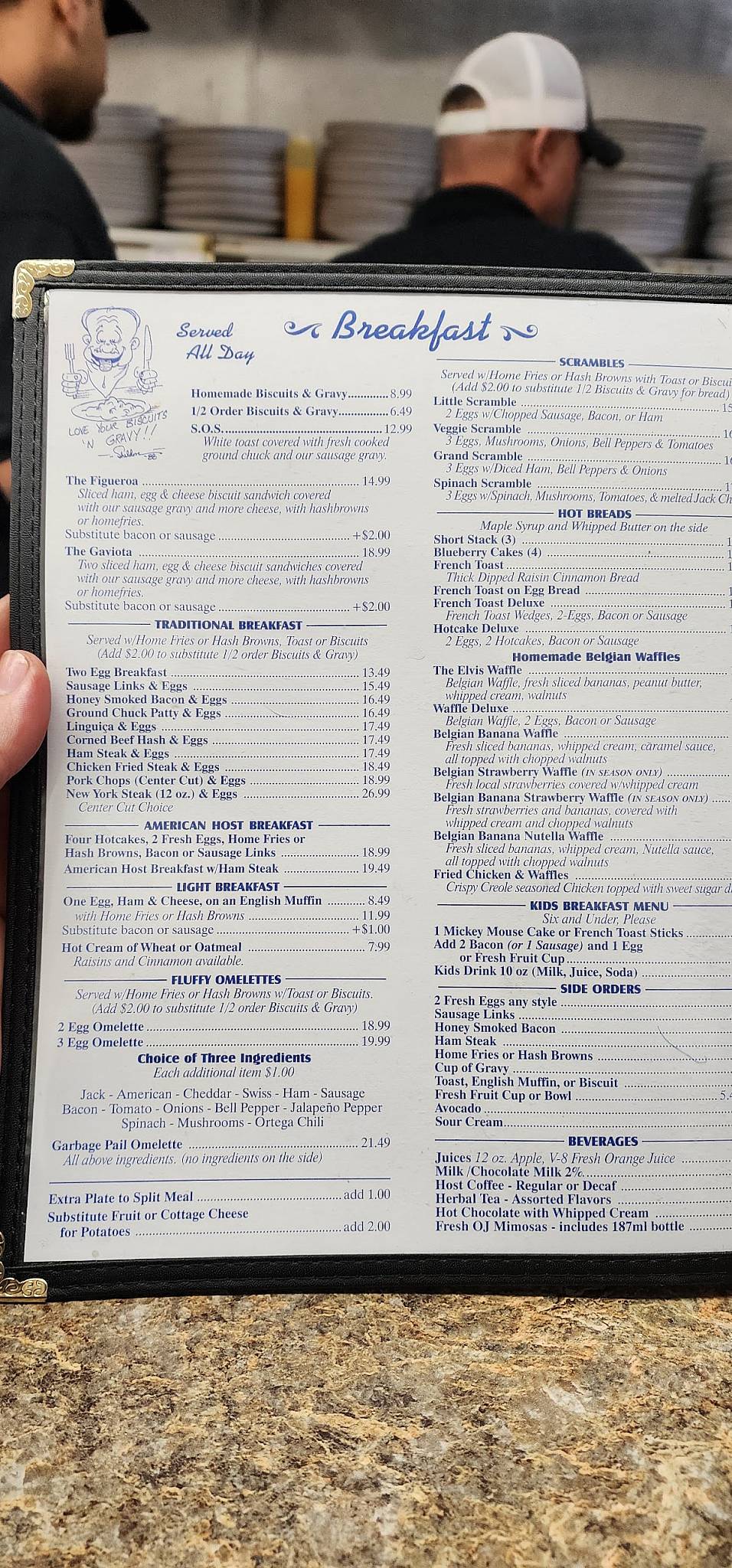 Menu at American Host Restaurant & Catering, Lompoc