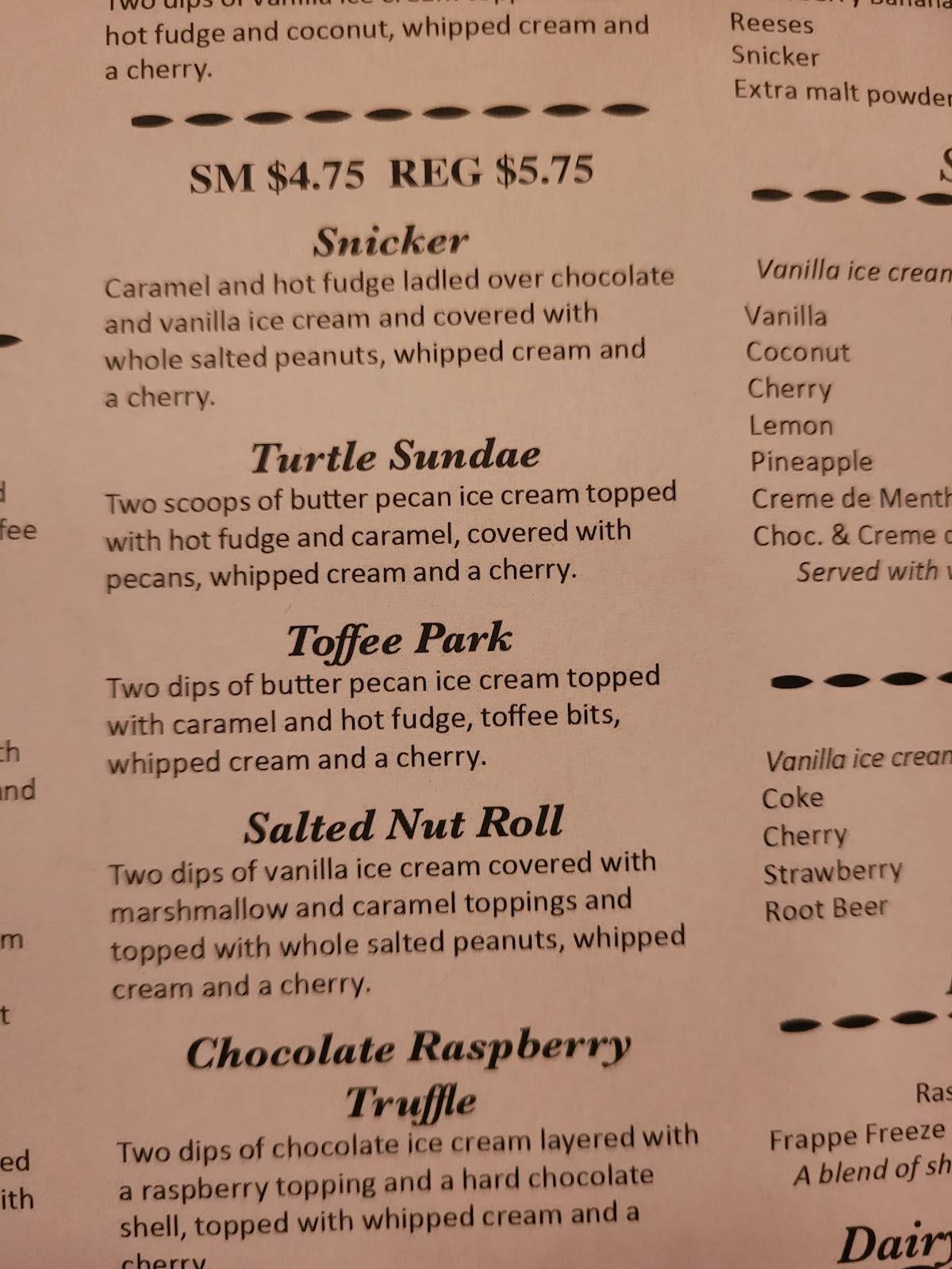 Menu at Hickory Park restaurant, Ames