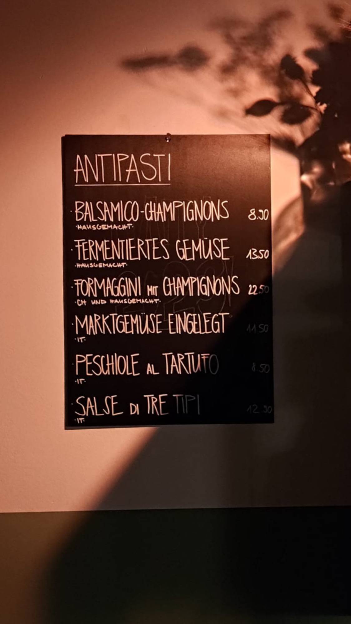 Speisekarte von Analog Bar, Saint Gallen