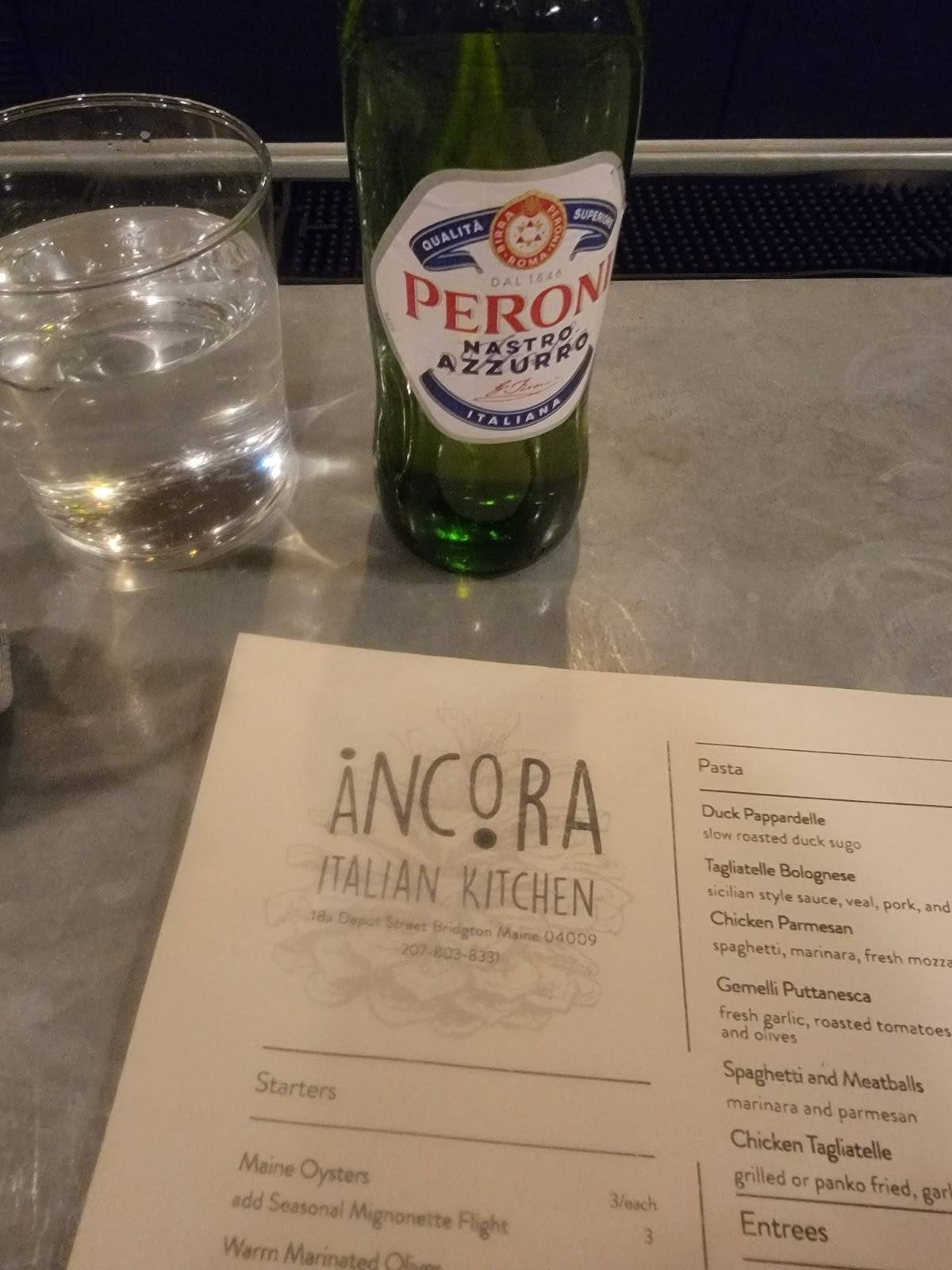 Menu at Ancora Italian Kitchen restaurant, Bridgton