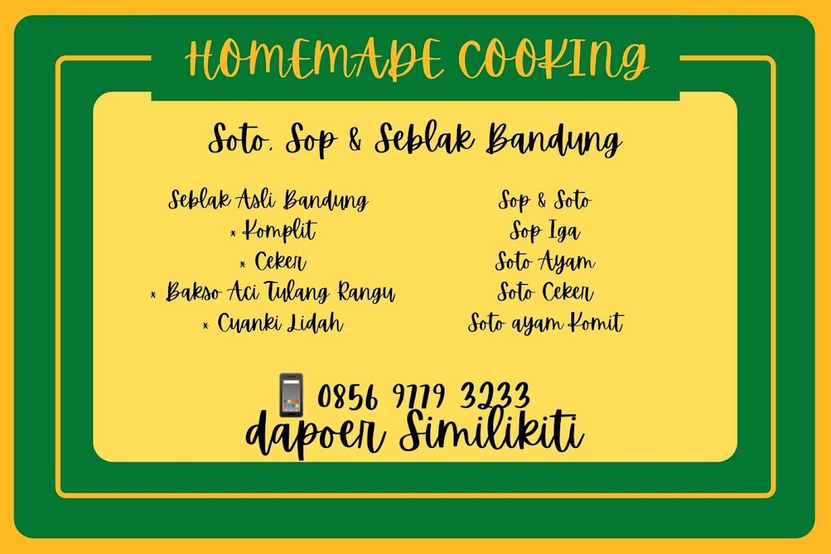 Menu at Aneka Seblak Bandung Dapoer-similikiti cafeteria, Indonesia