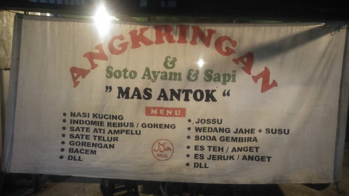 Menu at Angkringan Mas Antok restaurant, Karawang