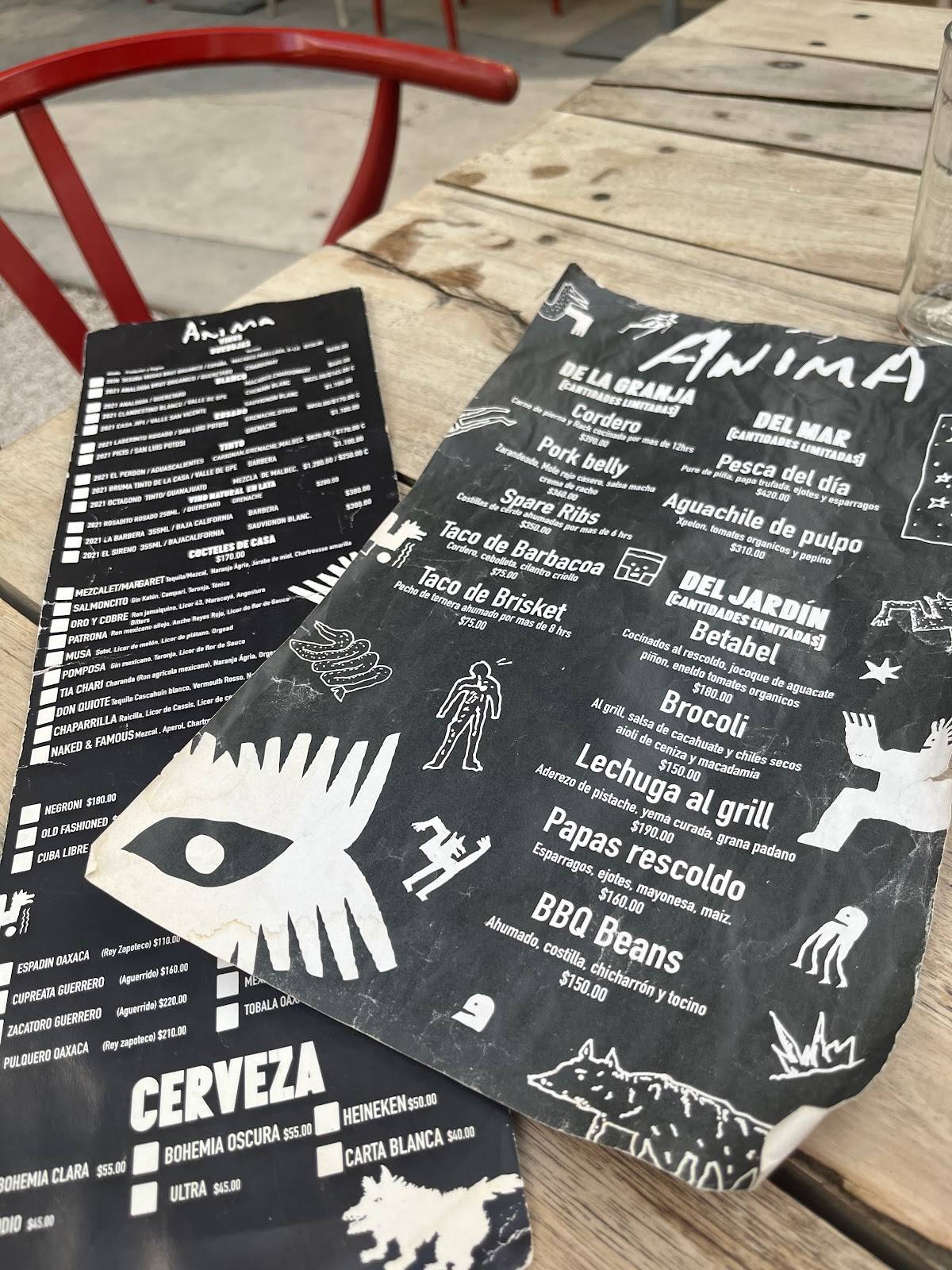 Carta de barbacoa Anima, Merida