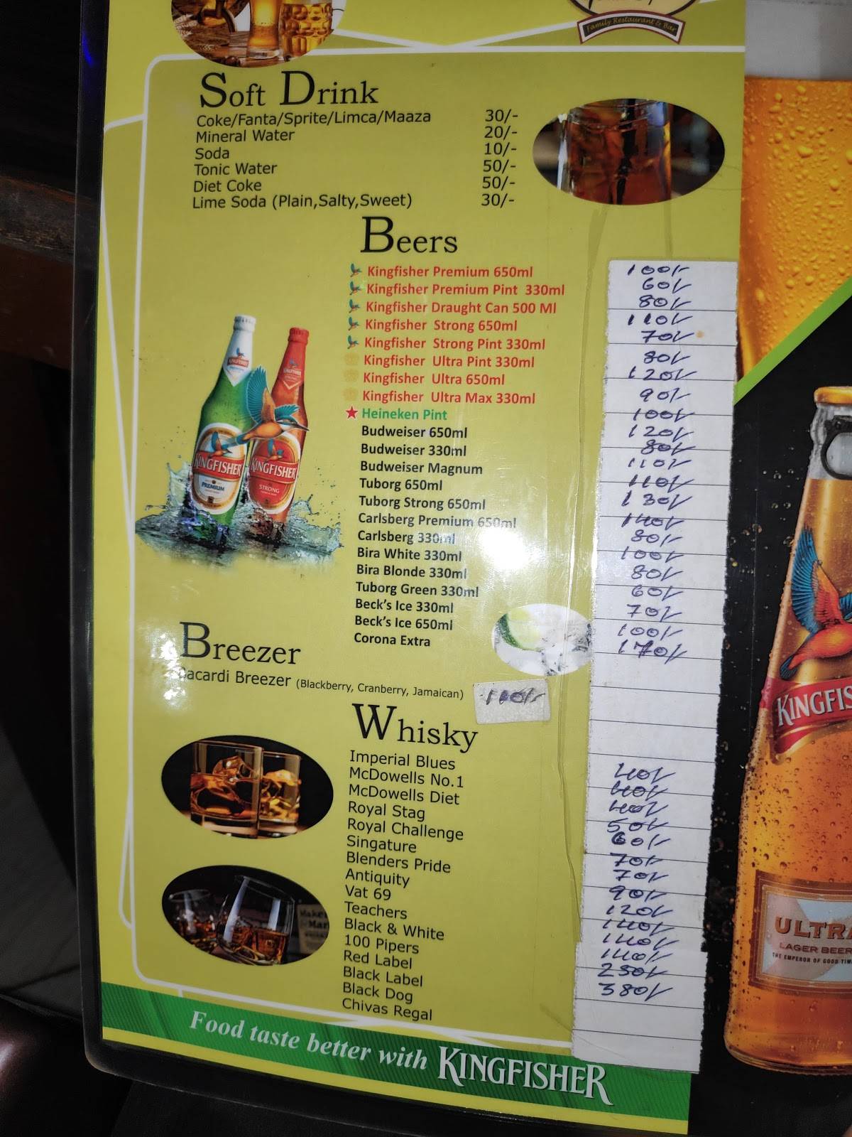 Menu at Goan Spice, Anjuna
