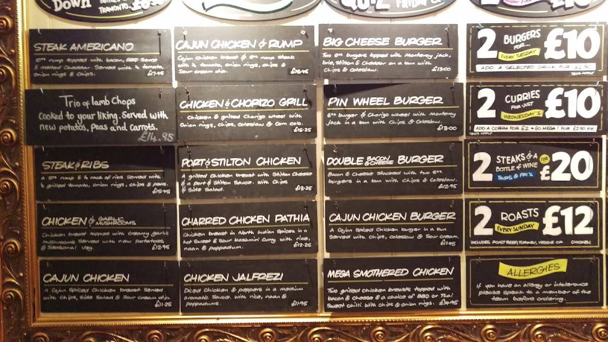 Menu at Ash Tree pub & bar, Rugeley