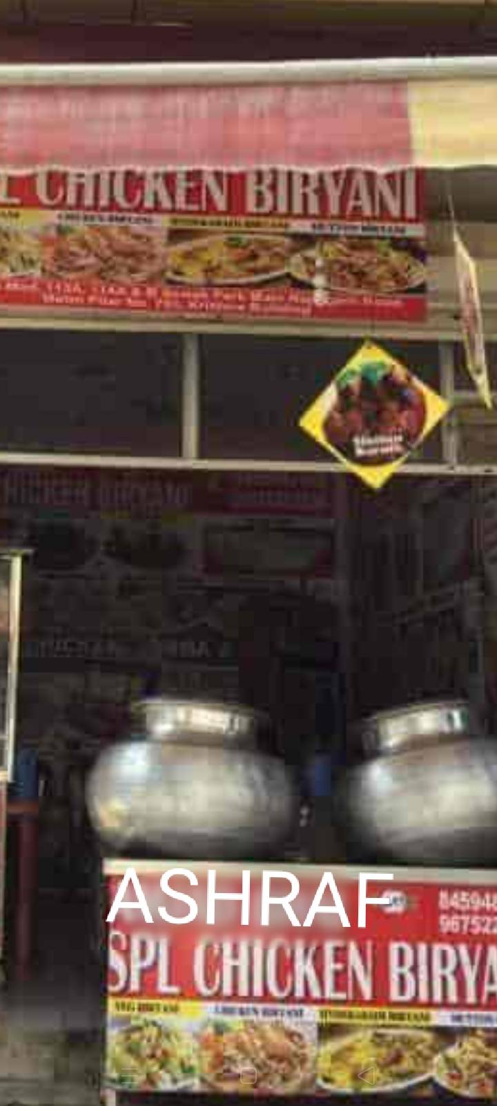 Menu at Ashraf chicken biryani restaurant, Gurugram