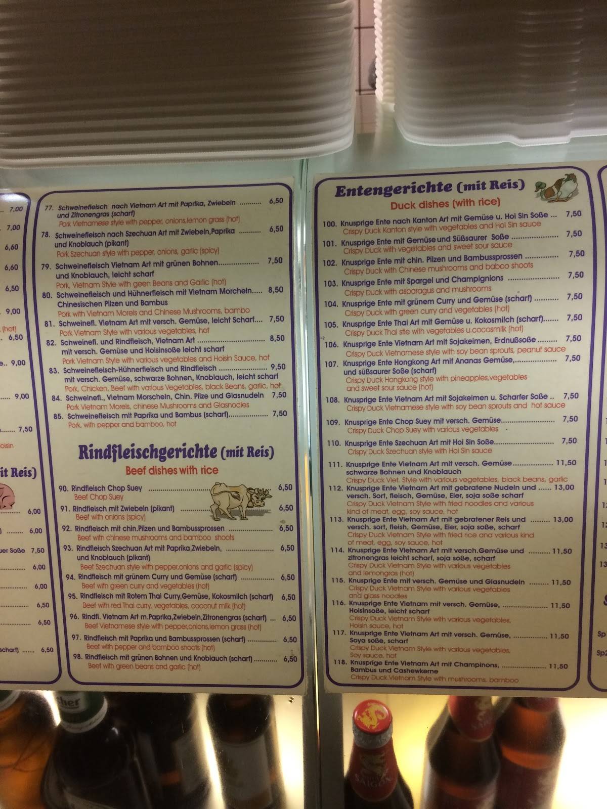 Speisekarte von Asia Imbiß Kim Long restaurant, Grünberg