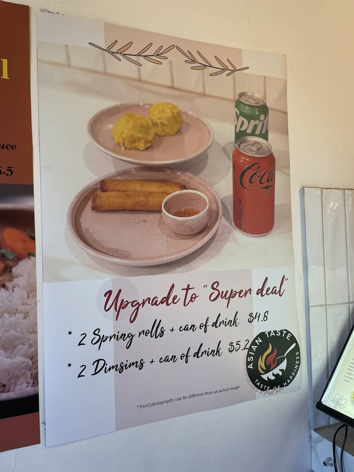 Menu at Asian Taste Vietnamese cuisine restaurant, Brooklyn Park