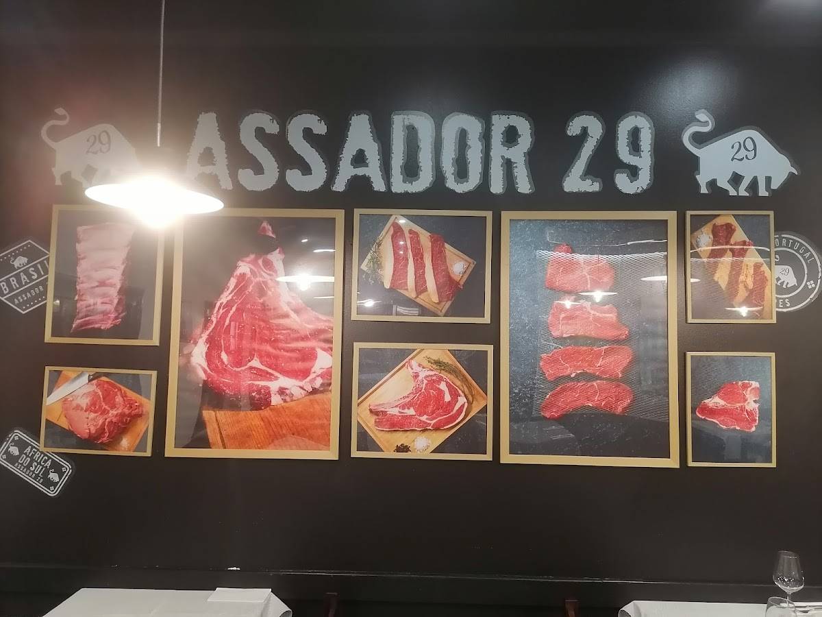Menu at Assador 29 restaurant, Sintra