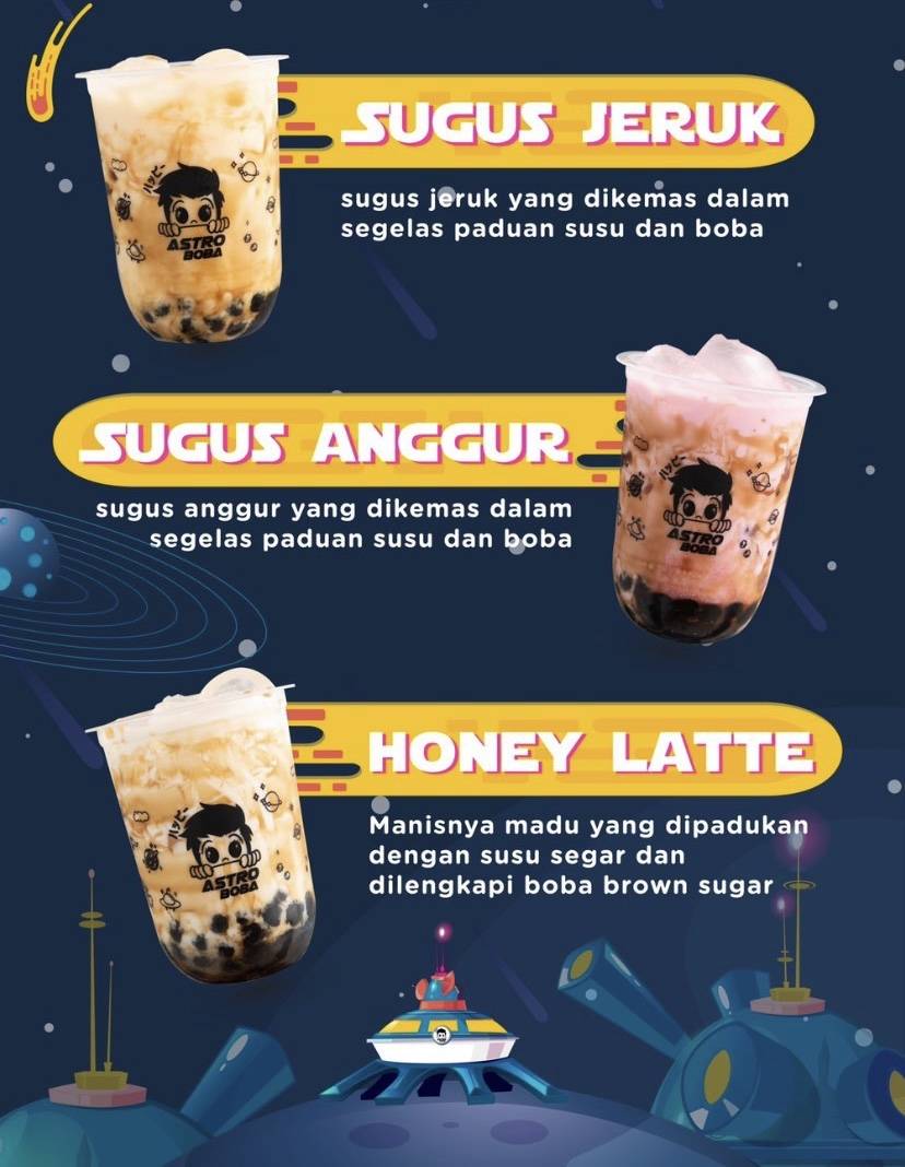 Carta del café Astro Boba Taman Kopo Indah 1, Bandung