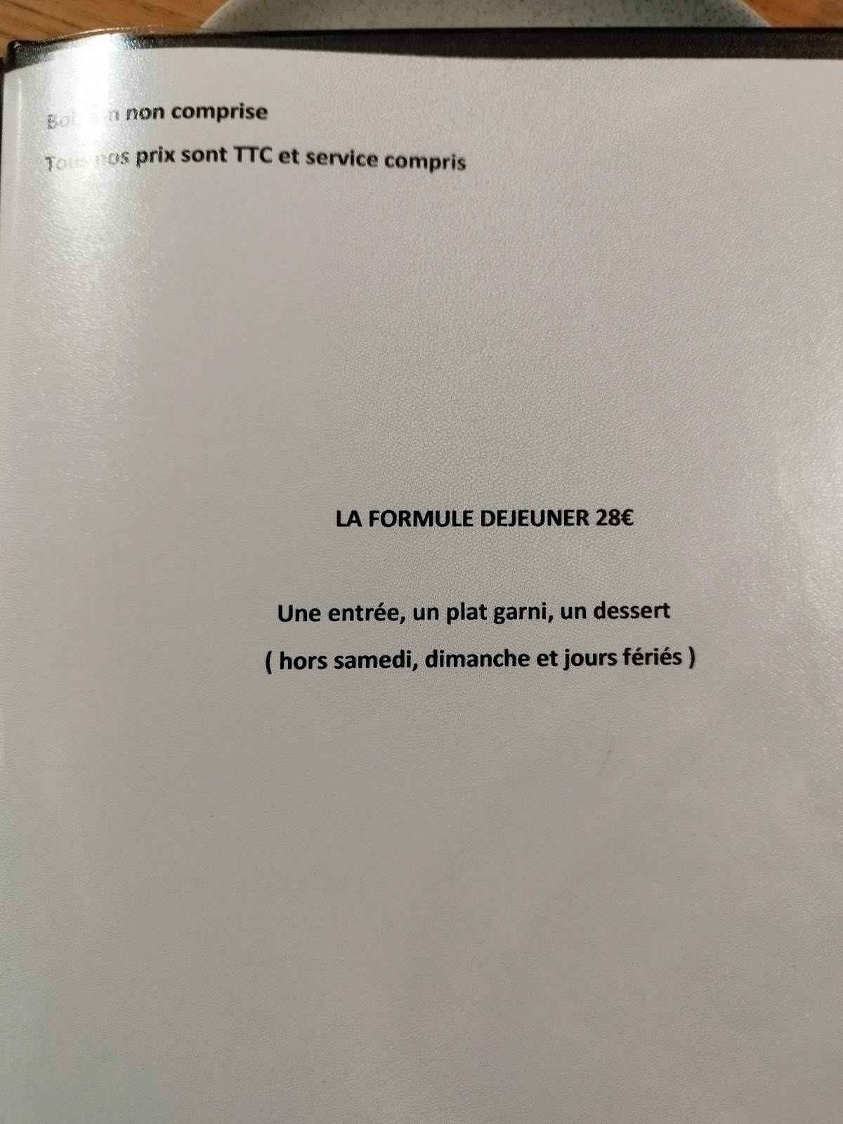 Menu au Auberge de Combes restaurant, Combes, Le Village
